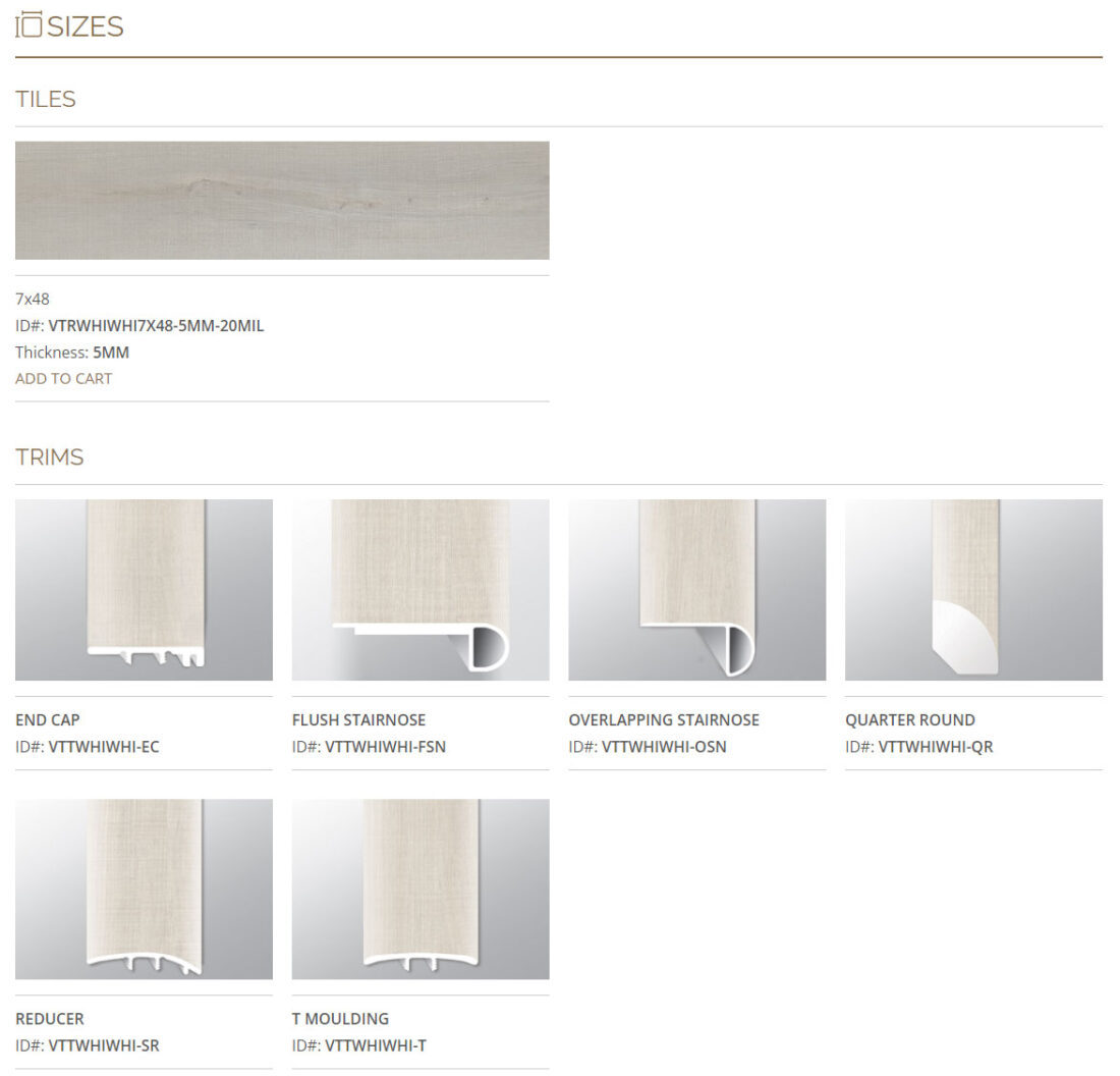 ANDOVER WHITBY WHITE® VINYL FLOORING Granite countertops Flooring Tiles ...